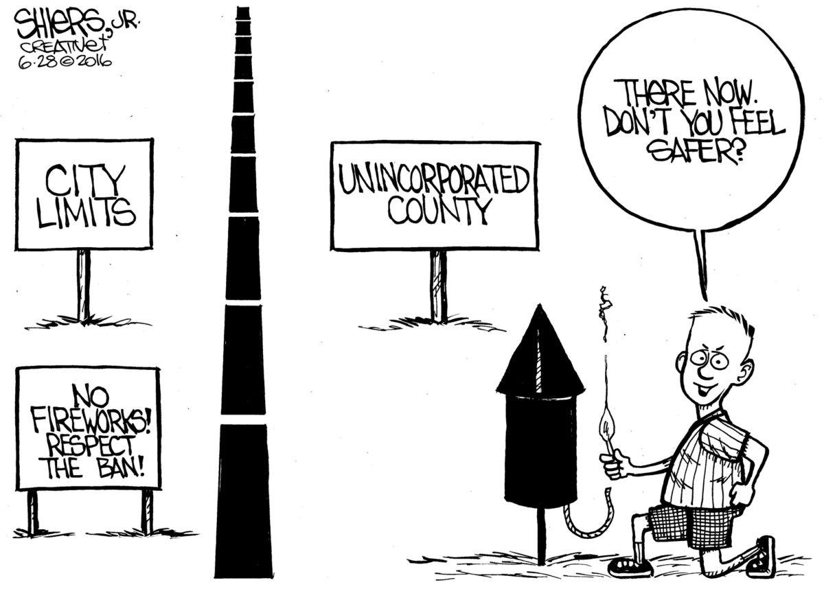 There now. Do you feel safer? | Cartoon | Kirkland Reporter