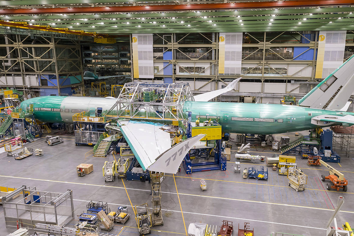 First BOEING 777X flight test airplane comes together - Kirkland Reporter